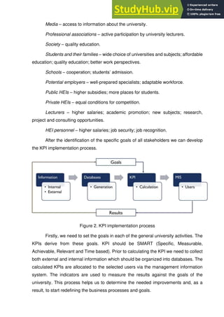 A Key Performance Indicators A Framework For Higher Education ...