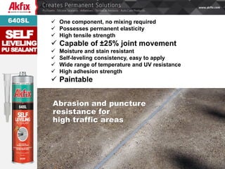 Akfix 640SL Self Leveling PU Sealant | PDF