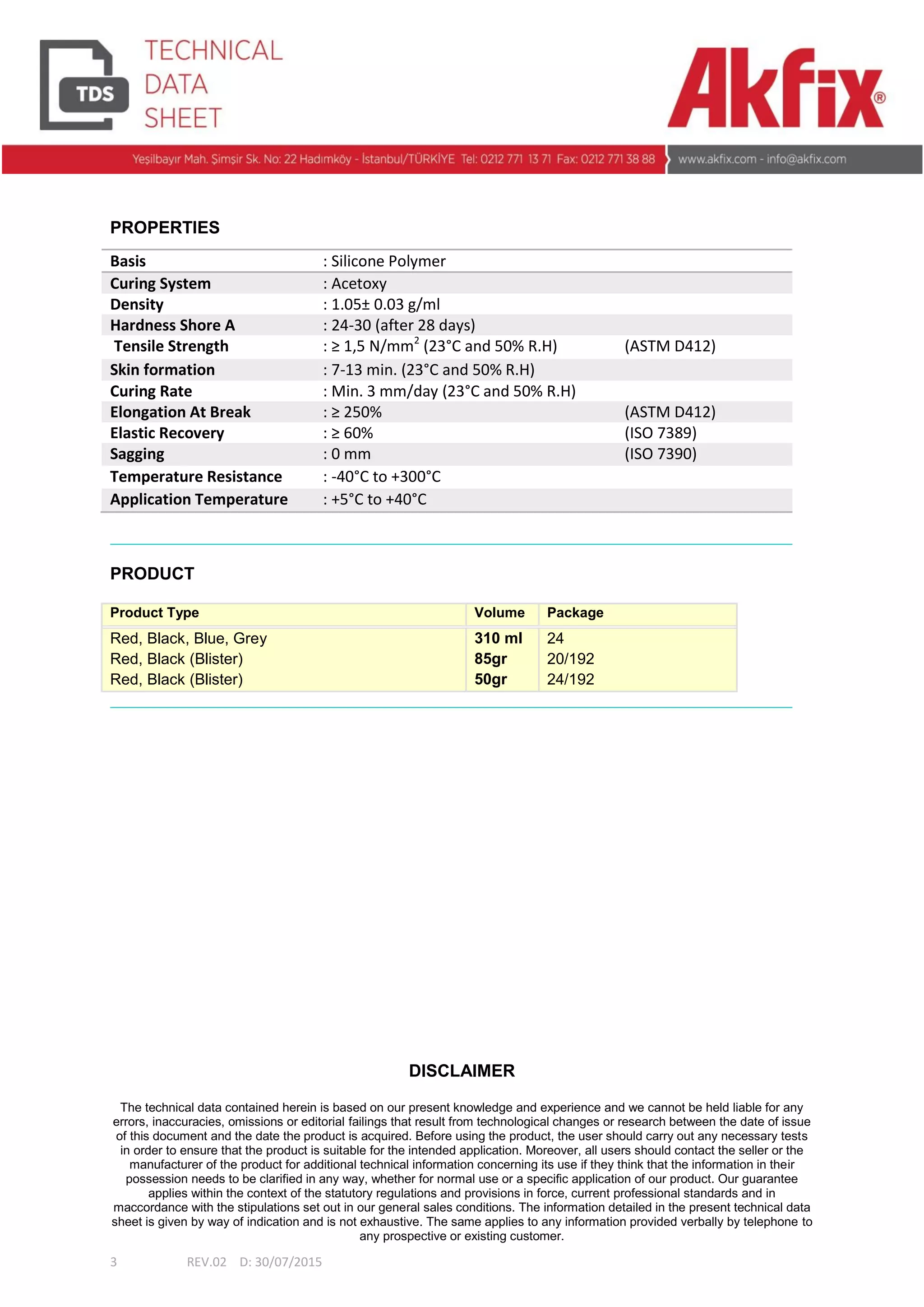 Akfix ht300 gasket maker, 310 ml | PDF