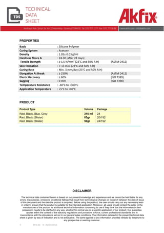Akfix ht300 gasket maker, 310 ml | PDF