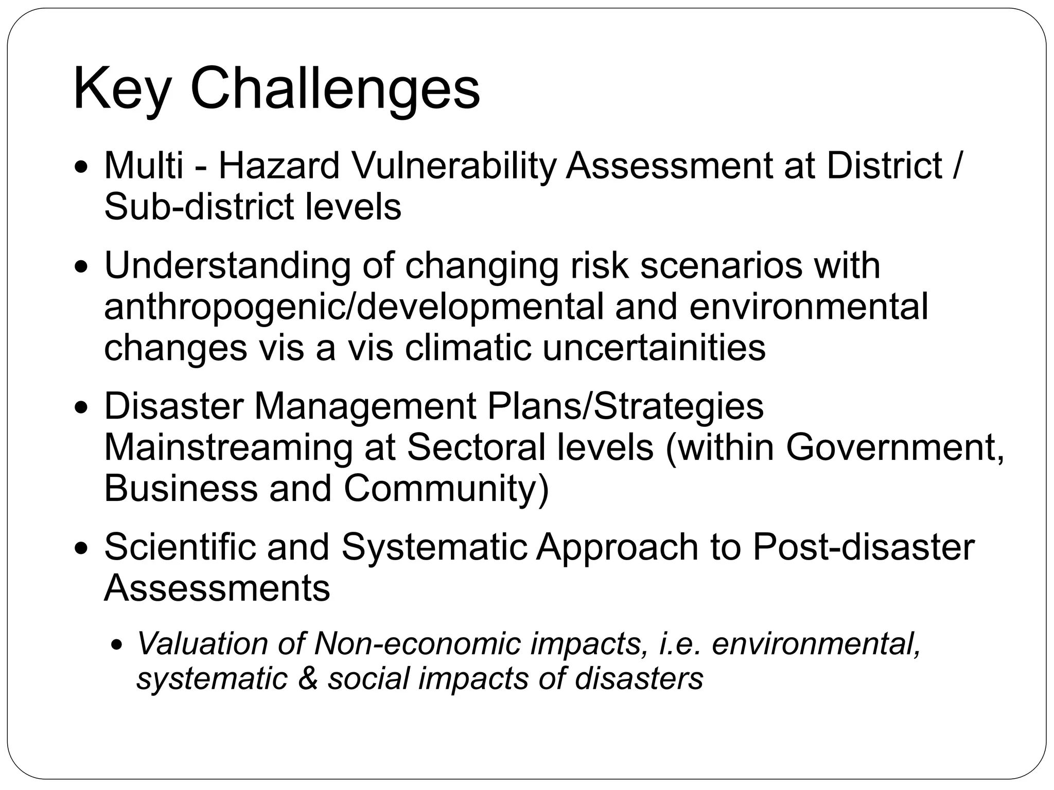 Climate Change and Disasters: Capacity Building Programmes | PPTX