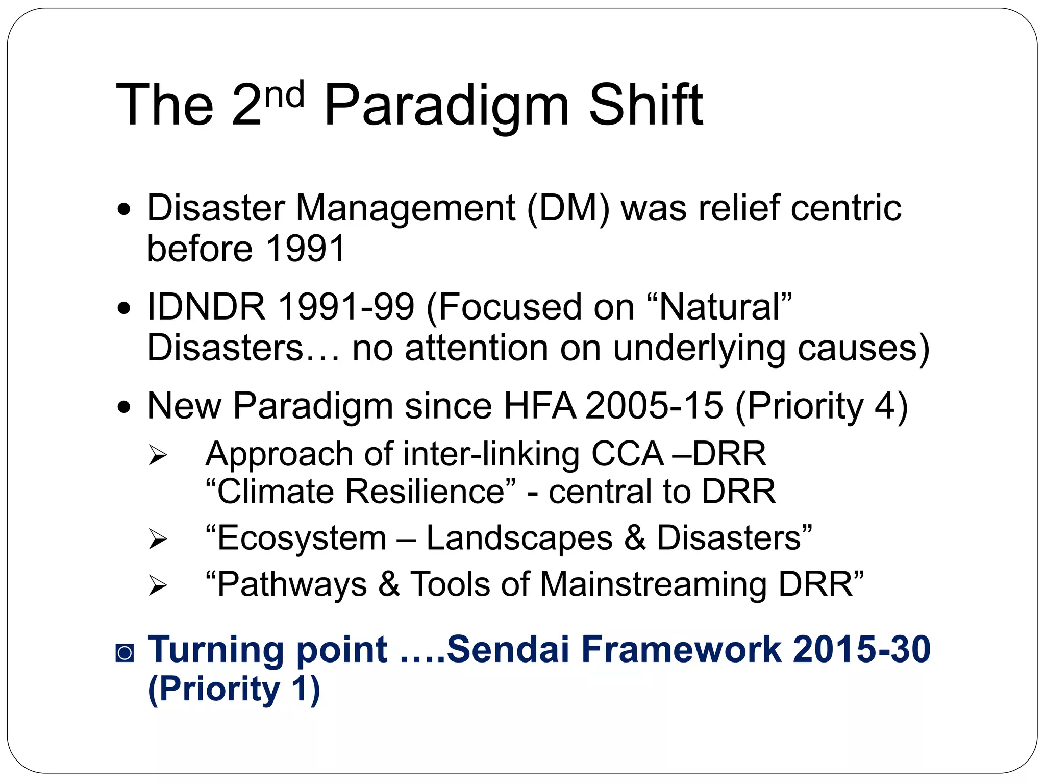 Climate Change and Disasters: Capacity Building Programmes | PPTX