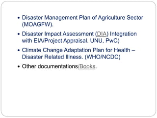 Climate Change and Disasters: Capacity Building Programmes | PPTX