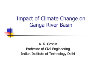 Impact of Climate Change on Ganga River Basin | PDF