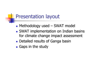 Impact of Climate Change on Ganga River Basin | PDF