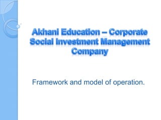 Akhani education whole school development model | PPTX | Professional ...