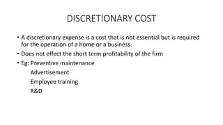 terms and concepts of cost accounting | PPTX