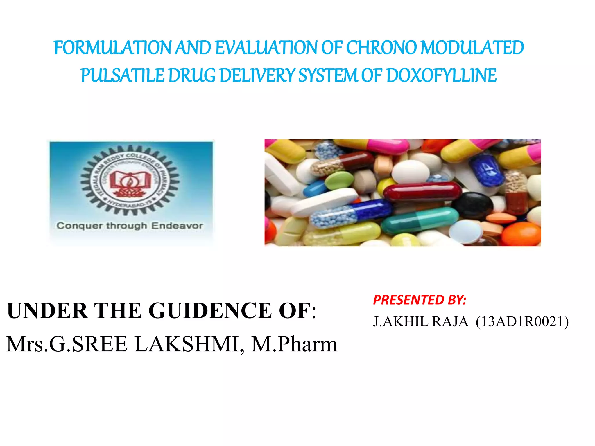 Formulation and Evaluation of Chrono Modulated Pulsatile Drug Delivery ...