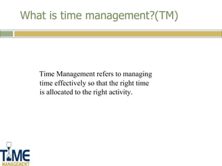 time management | PPTX