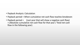 Net present Value, Internal Rate Of Return, Profitability Index ...