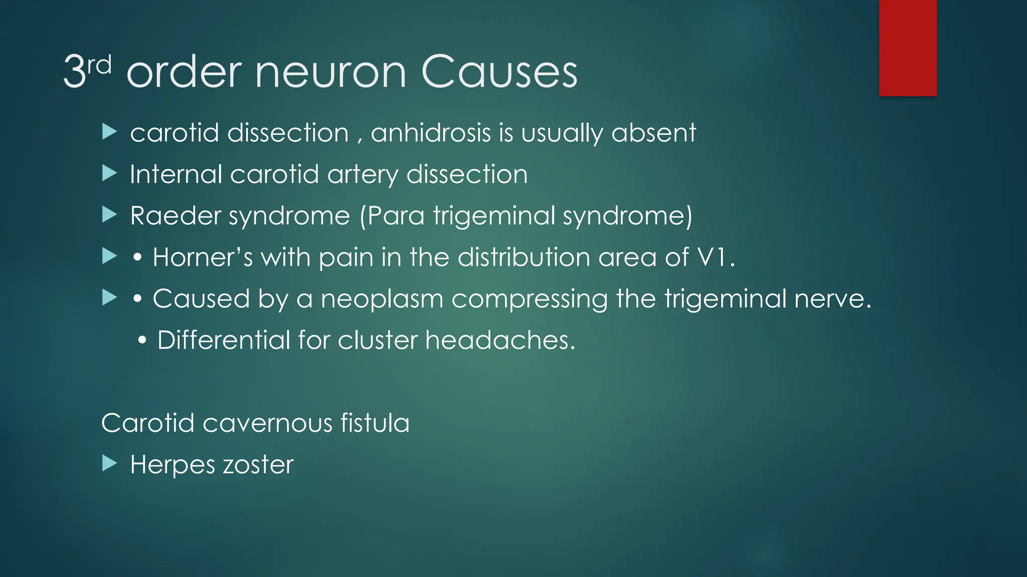 horners syndrome medicine and surgery ppt | PPTX