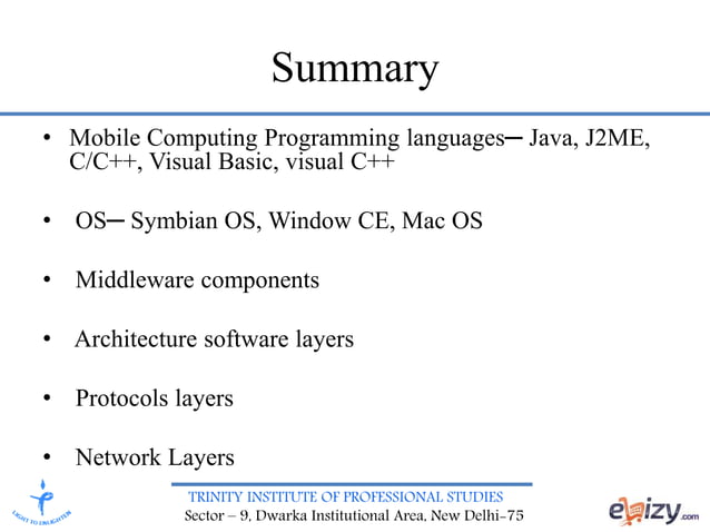 Mobile Computing Architecture Pptx Operating Systems Computer Software And Applications