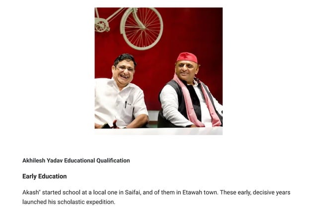 Akhilesh Yadav Educational Qualification | PDF | Hinduism | Religion & Spirituality