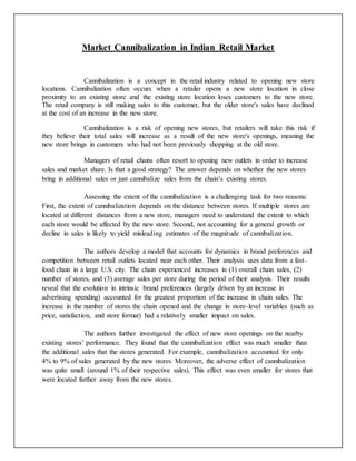 market cannibalization | DOCX