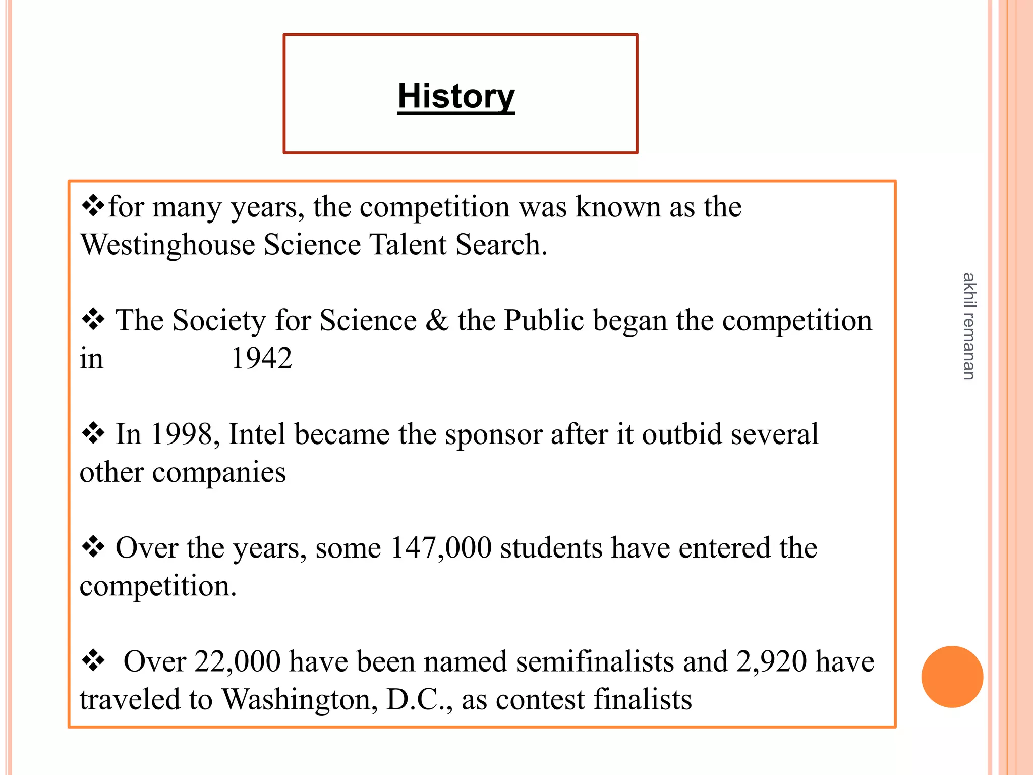 intel science tallent | PPT