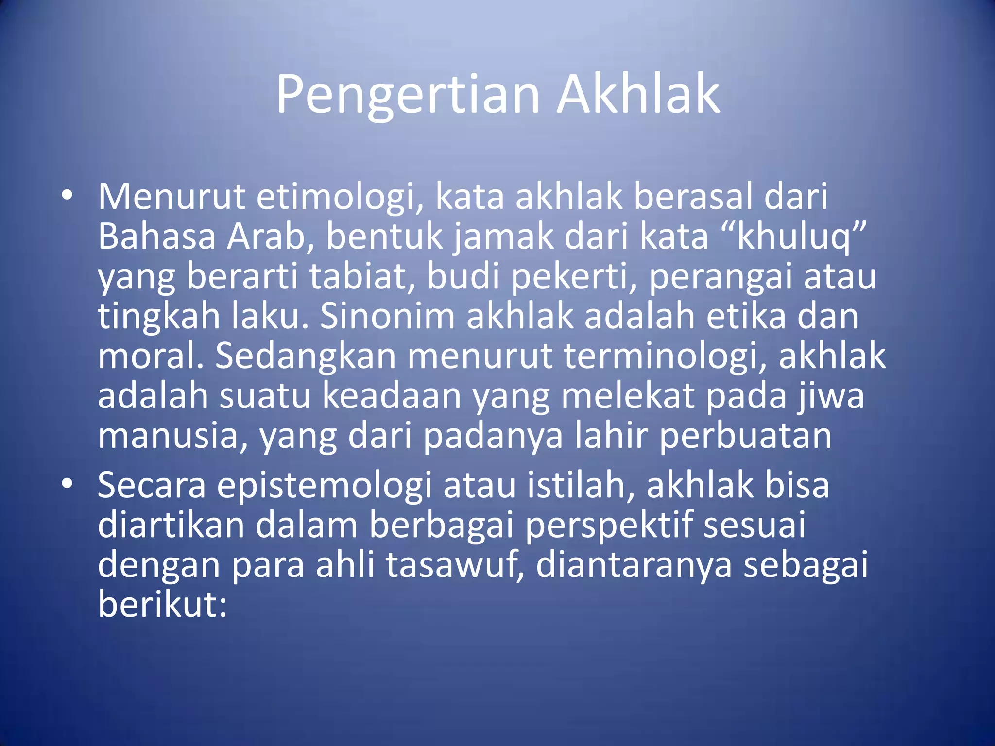 Powerpoint Akhlak | PPTX