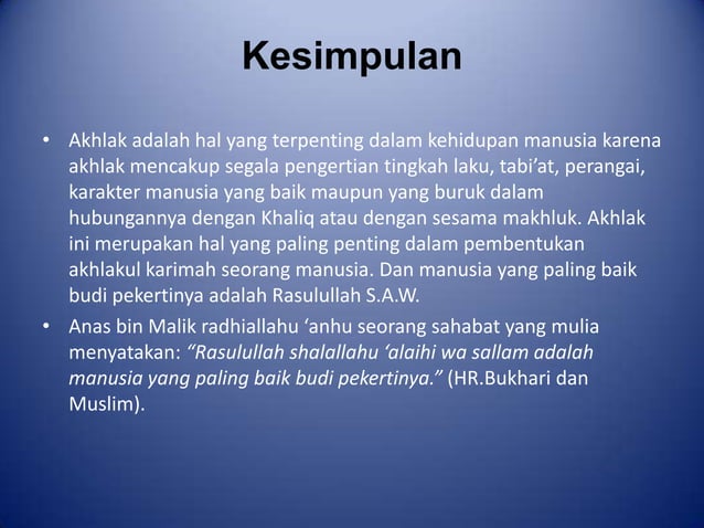Powerpoint Akhlak | PPTX