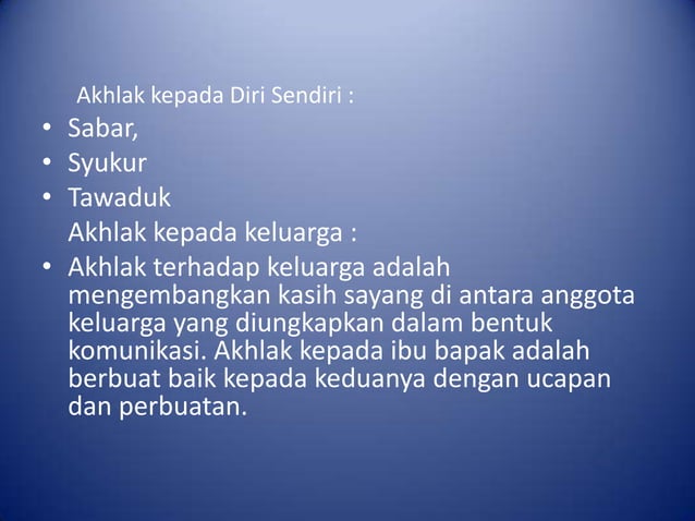 Powerpoint Akhlak | PPTX