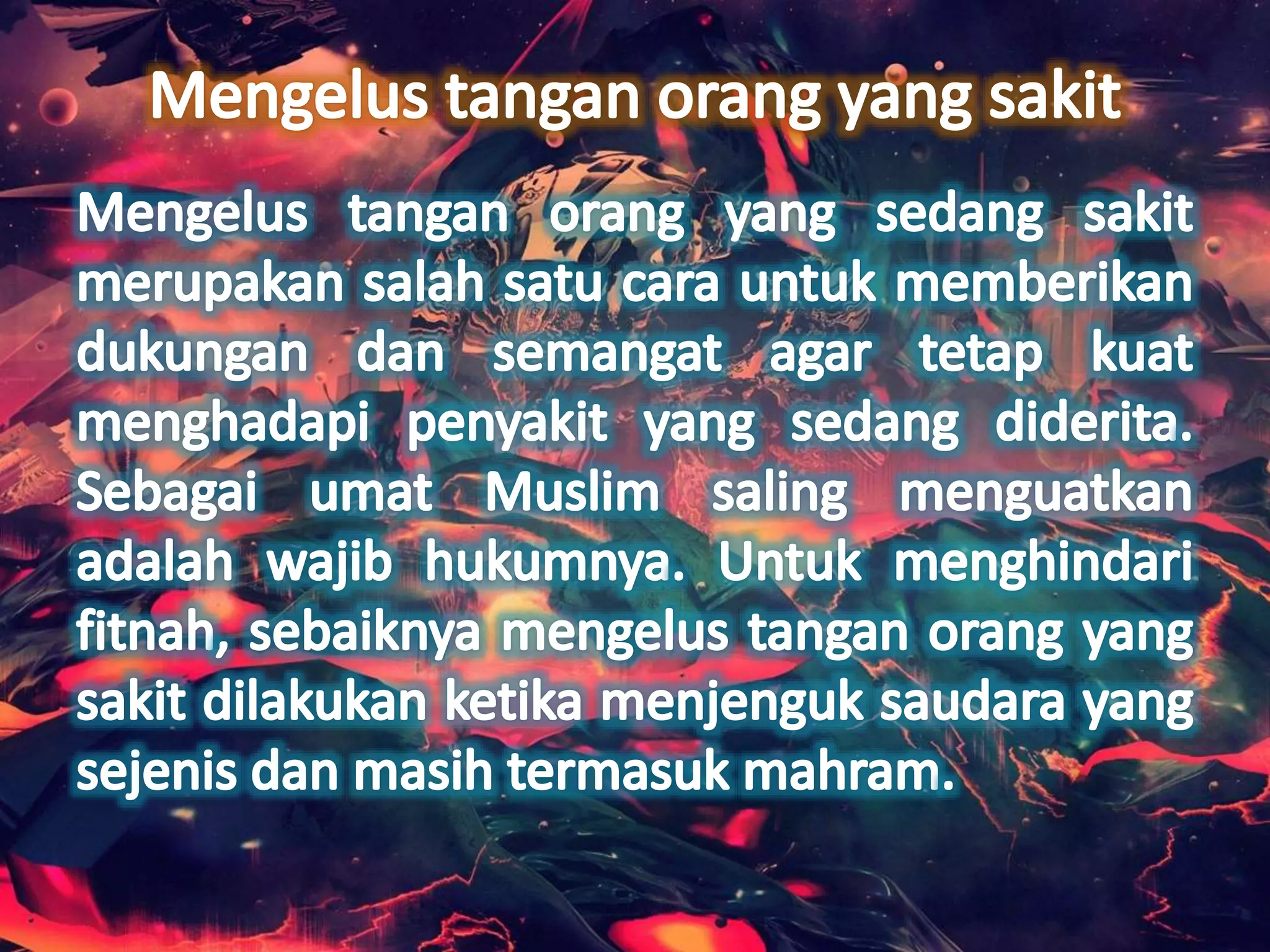 Akhlak dalam menjenguk orang sakit. | PPTX