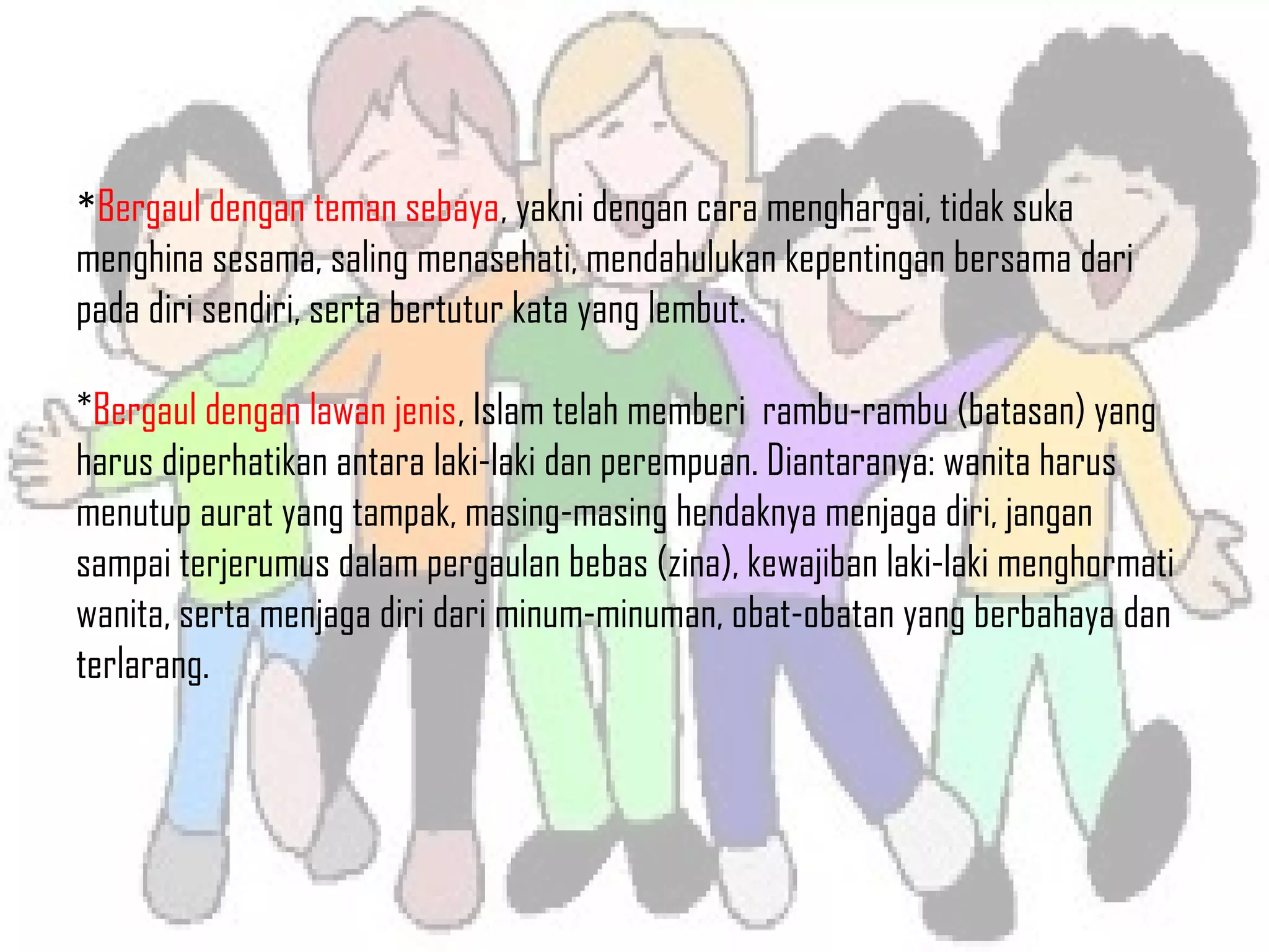 Akhlak remaja dalam pergaulan slideshare | PPT
