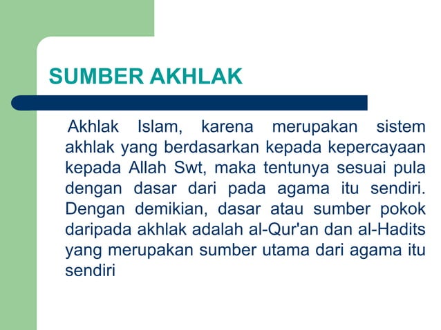 Akhlak terpuji dan tercela | PPTX