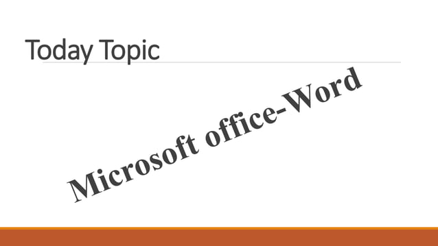 Microsoft word | PPT
