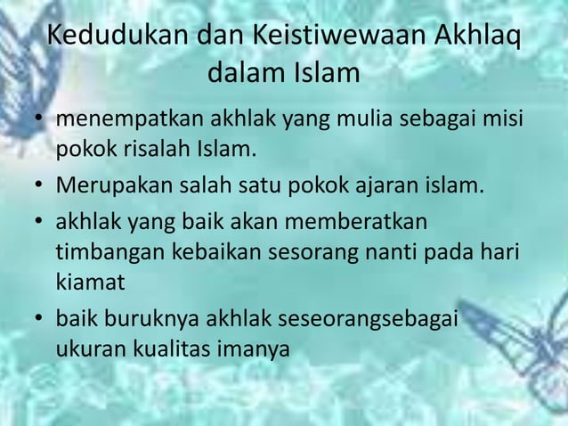 akhlaq materi yang membahas tentang akhlak yang baik | PPT