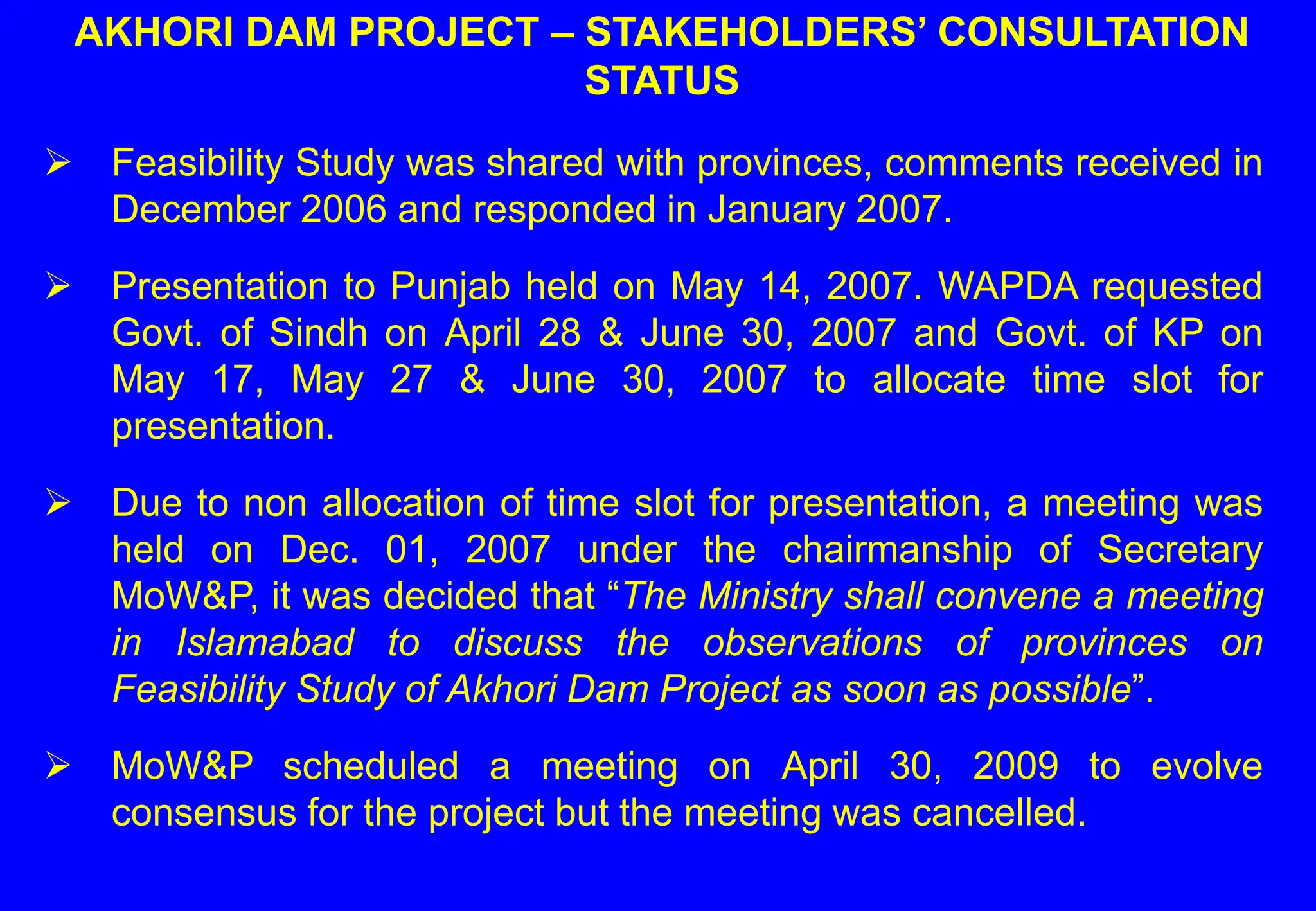 Akhori dam off channel storage description and its layout | PPTX