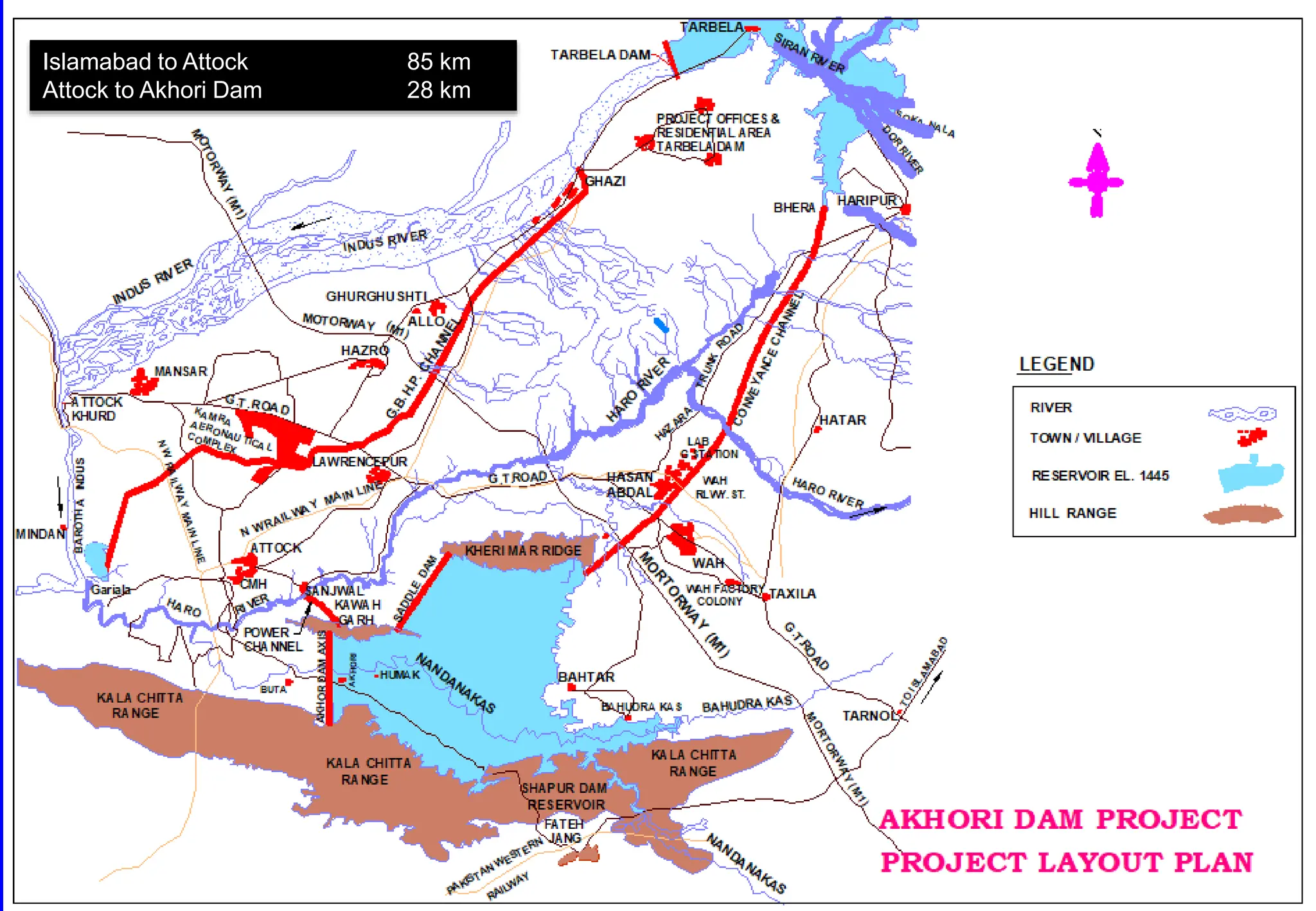 Akhori dam off channel storage description and its layout | PPTX