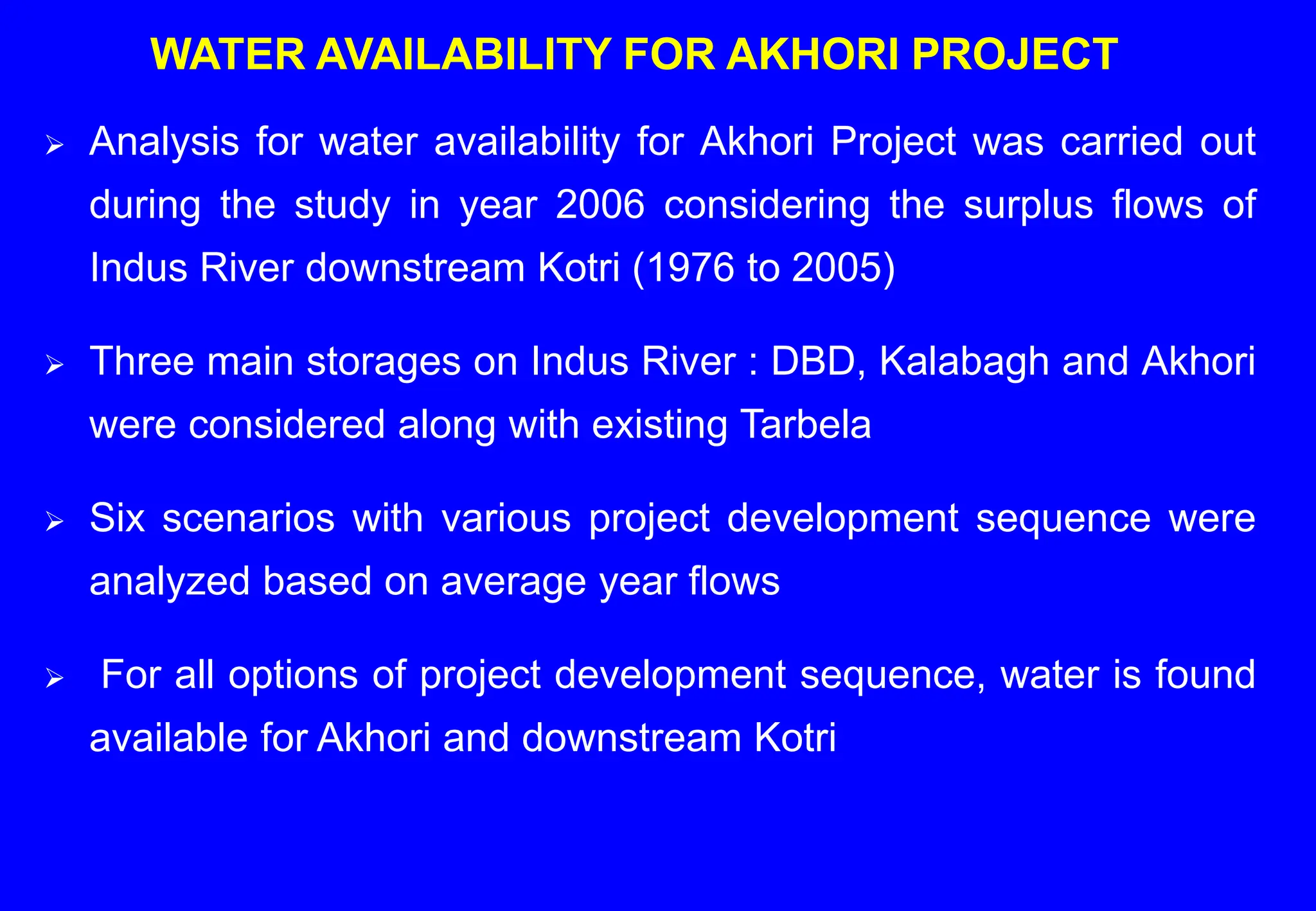 Akhori dam off channel storage description and its layout | PPTX