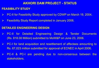 Akhori dam off channel storage description and its layout | PPTX