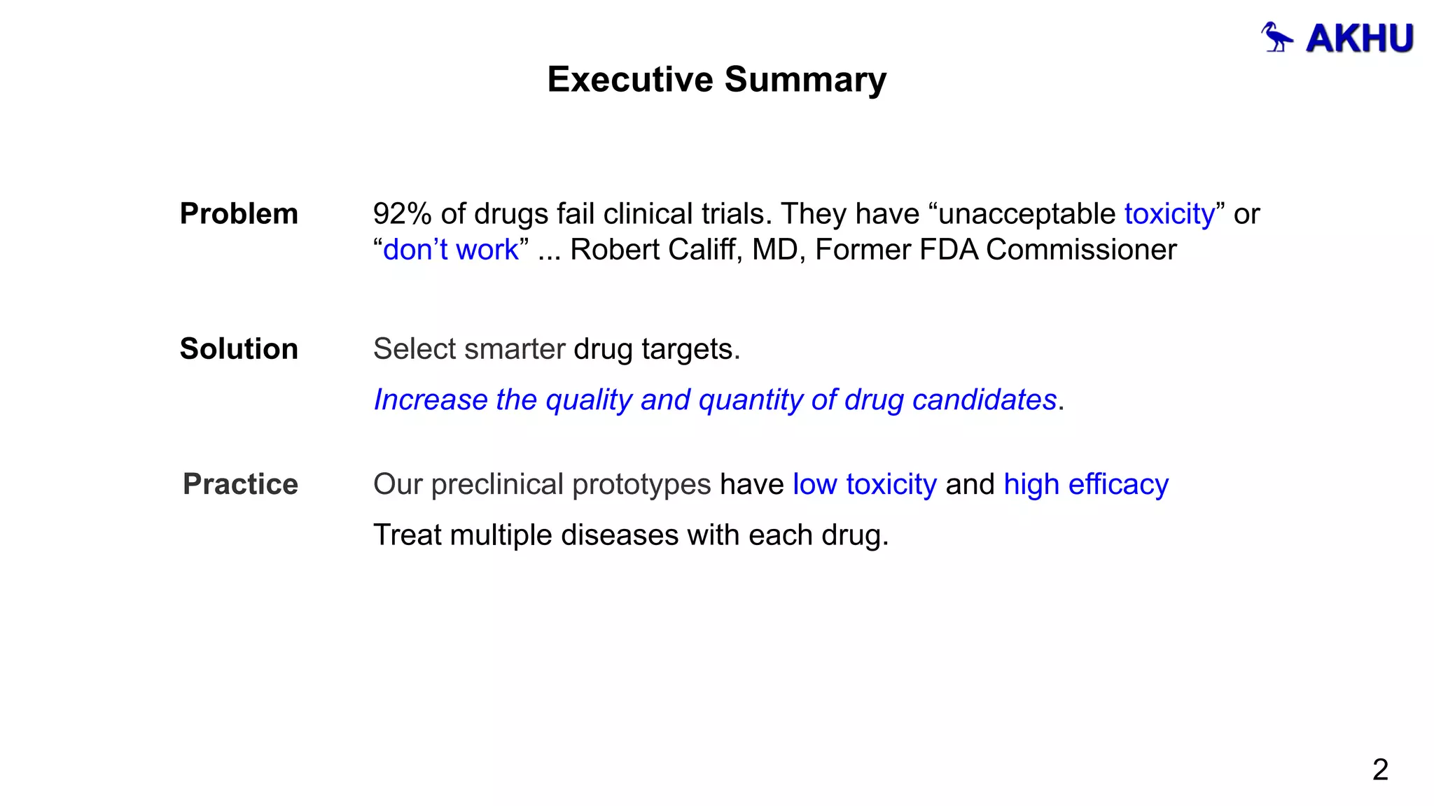 Akhu Therapeutics Pitch Deck | PDF