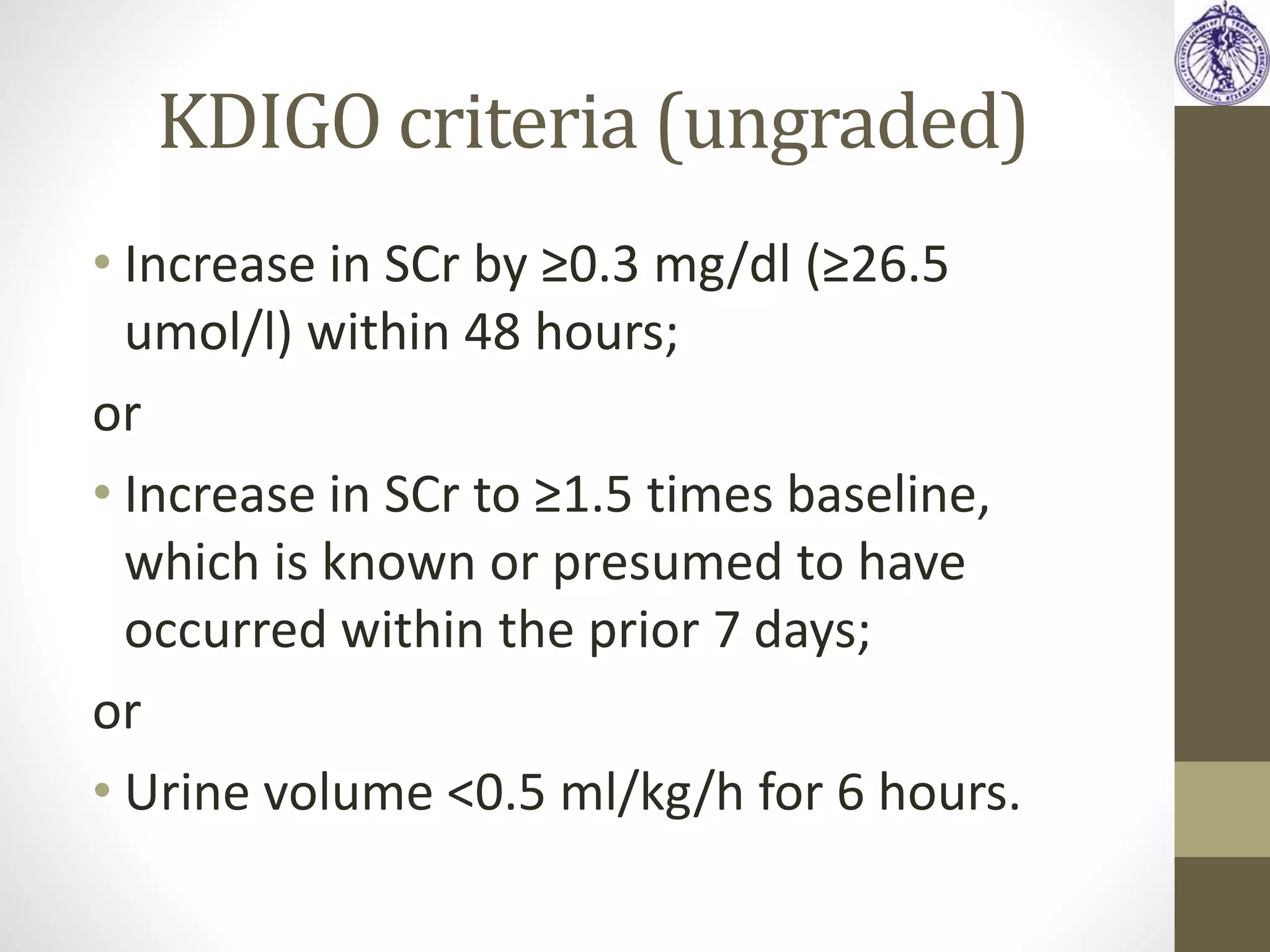 Approach to a Patient with Acute kidney injury | PPTX