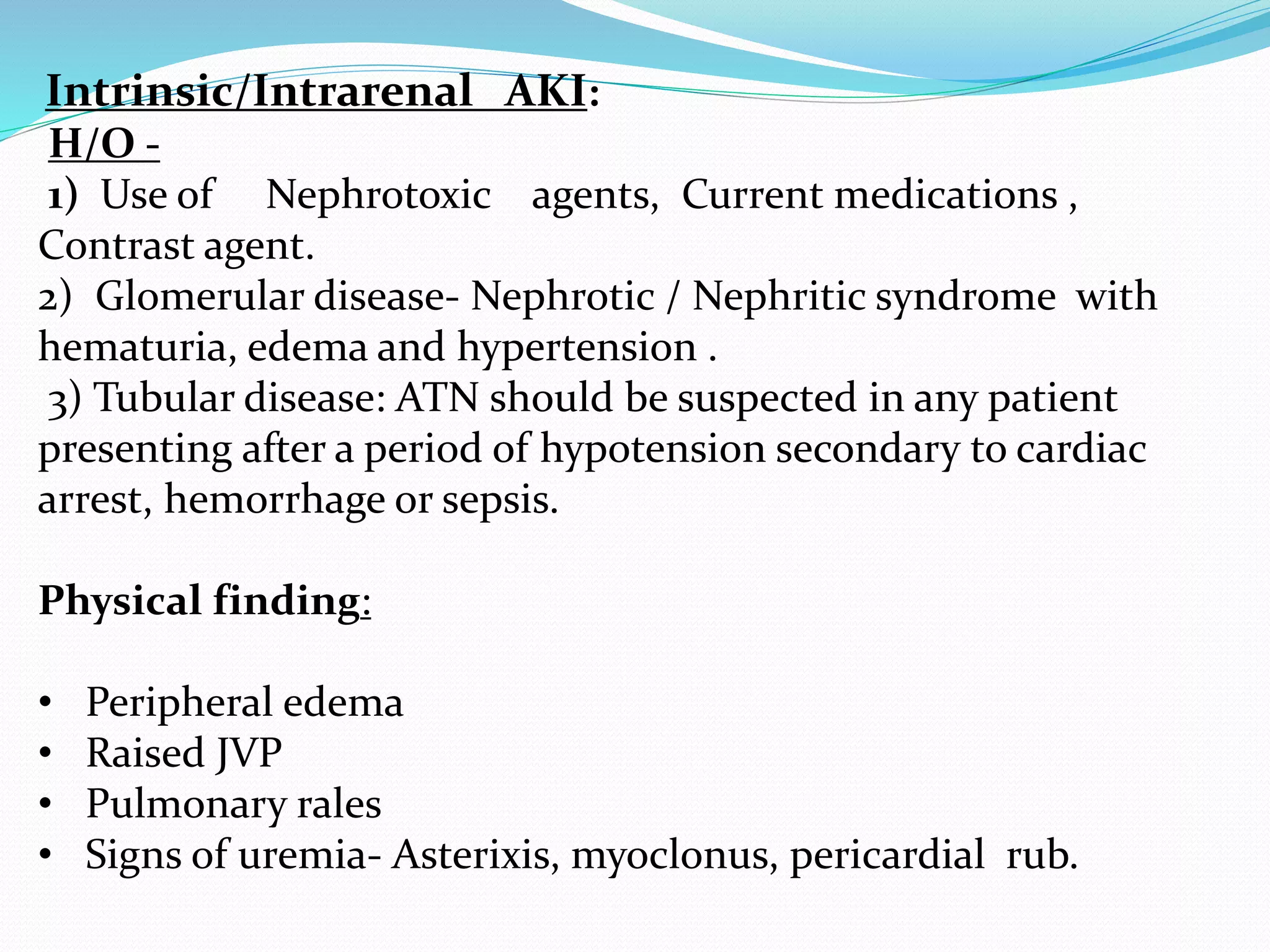 Acute kidney injury | PPTX