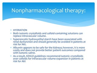 Acute Kidney Injury - Pharmacotherapy | PPTX