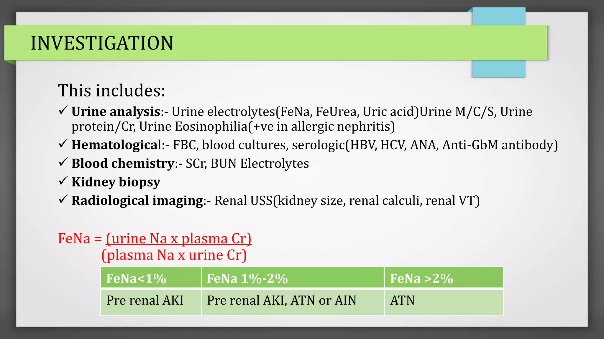 ACUTE KIDNEY INJURY / ACUTE RENAL FAILURE | PPTX