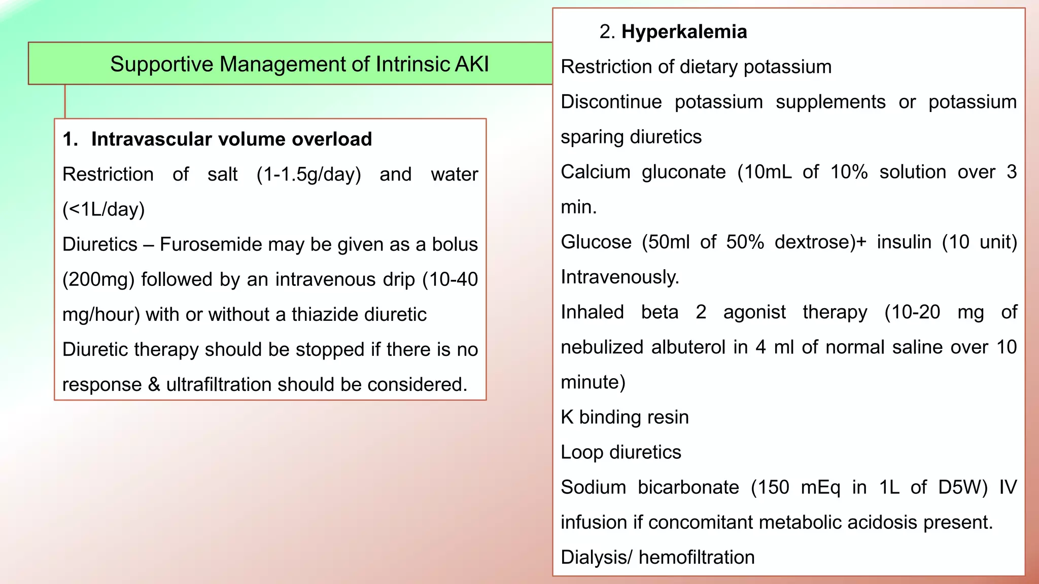 ACUTE KIDNEY INJURY AND MANAGEMENT | PPTX