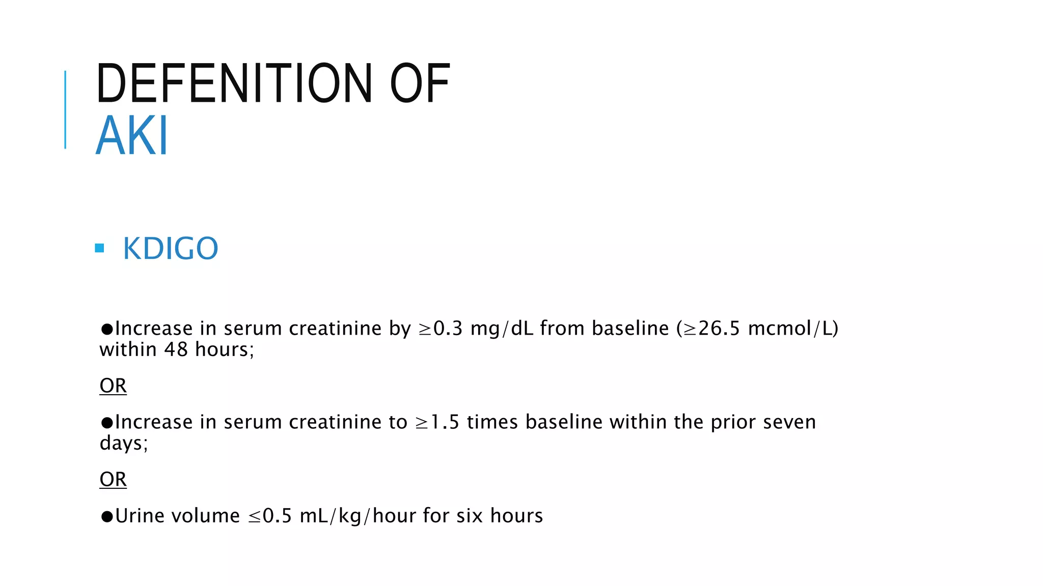 pediatric Acute Kidney Injury - AKI | PPTX | Blood Disorders | Diseases ...