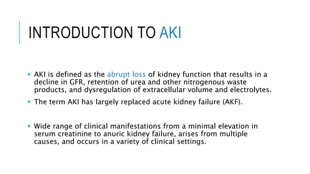 pediatric Acute Kidney Injury - AKI | PPTX | Blood Disorders | Diseases and Conditions