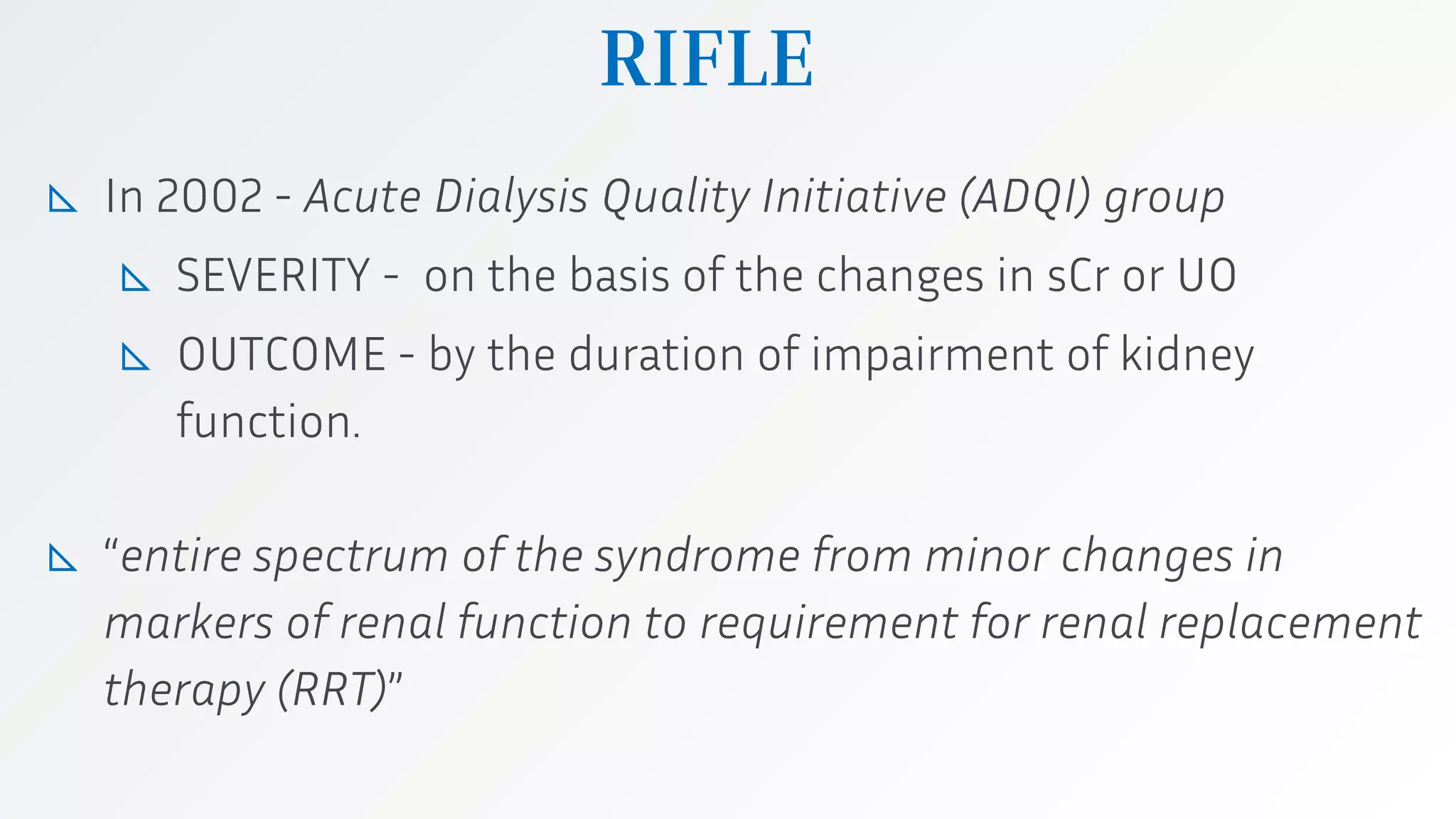 Acute kindey injury (definition, pathophysiology and management) | PPTX