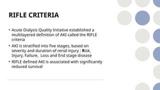 Presentation on acute kidney injury in internal medicine | PPTX