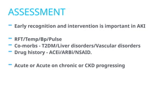 Acute Kidney Injury - Etiology , pathophysiology,clinical features ...