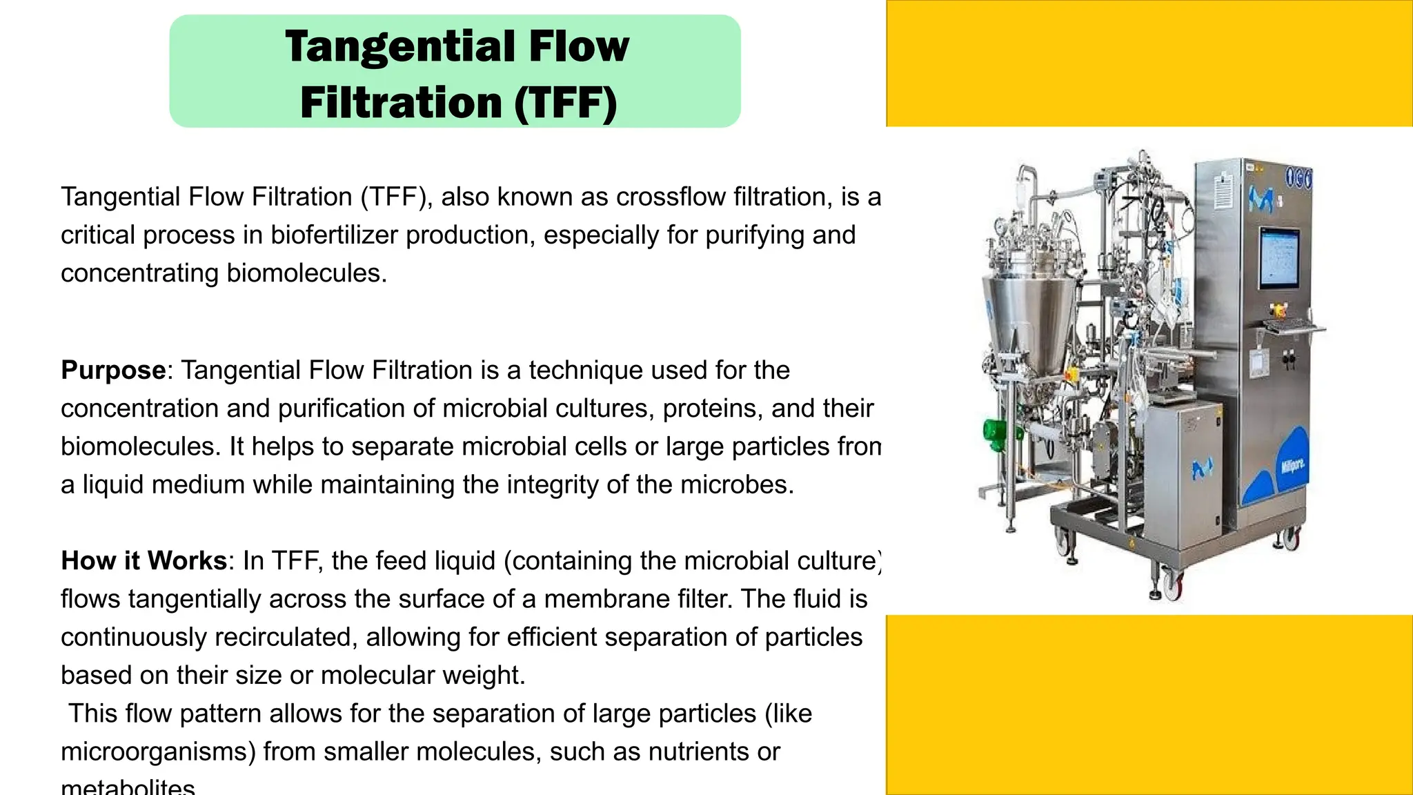 Equipments In Bio Fertilizer Production And Tangential Flow Filtration