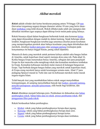 Akibat merokok | PDF