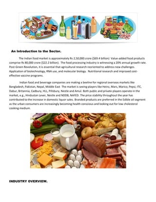 Indian food & beverage Industry | DOCX