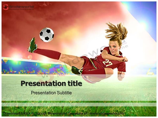 A Kick In Soccer Powerpoint Template - Slideworld | PPTX