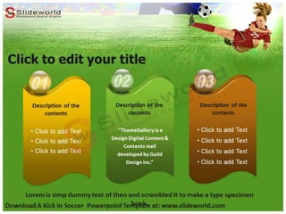 A Kick In Soccer Powerpoint Template - Slideworld | PPT