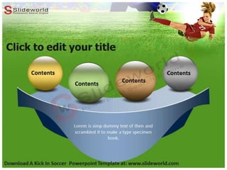 A Kick In Soccer Powerpoint Template - Slideworld | PPT