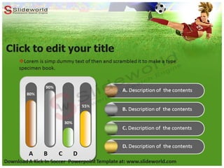 A Kick In Soccer Powerpoint Template - Slideworld | PPT