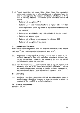 Acute Kidney Injury (AKI) Clinical Audit Tools 2011 | PDF
